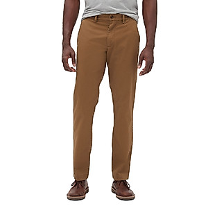 GAP Mens Essential Straight Fit Khakis, Palomino Brown Global, 36W x 32L US
