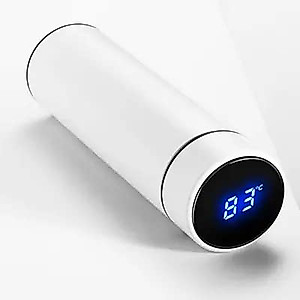 Stainless Steel flask Vacuum Water/Coffee Bottle for Gym,sports,office with LED Temp smart luxry bottle keeps drink 24 hrs hot and 24 hrs cold for men and women.