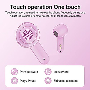 Hoseili 2023new editionBluetooth Headphones.Bluetooth 5.2 Wireless Earphones in-Ear，LED Power Display IPX7 Waterproof Band Microphone Touch Control Portable Charging Case for iOS Android PC. YJA5