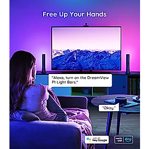 Govee LED Smart Light Bars with Camera, RGBIC Smart Backlights, Music Sync Kit Works with Alexa & Google Assistant, 23 Preset Modes DreamView LED Play Light Bar for 27-45 inch Gaming, PC, TV, Room
