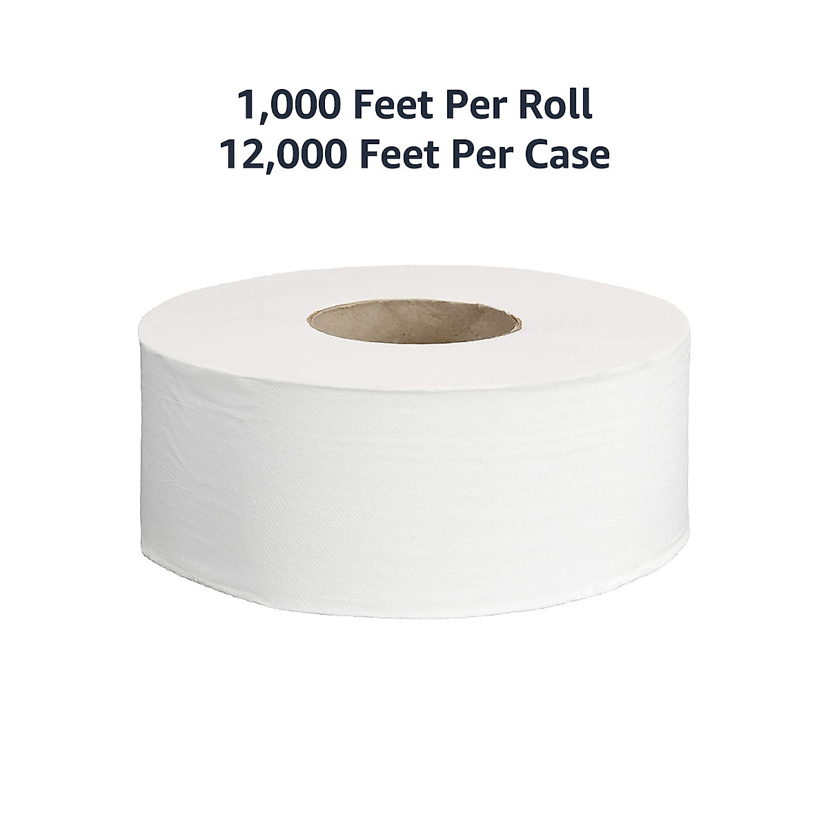 AmazonCommercial 2-Ply White 9' Jumbo Roll Toilet Paper/Bath Tissue (416972)|Bulk for Business |Septic Safe |Compatible with Universal Dispensers|FSC Certified |1000 feet per Roll (12 Rolls)()