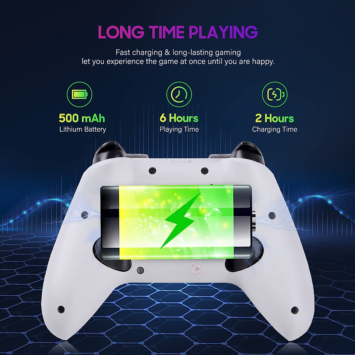 TechKen 2.4G Wireless Joystick Controller Compatible for Xbox One PC and Playtation 3 with Dual Vibration and Lager Capacity Rechargeable Battery, Elite PC P3 Controller for Xbox one