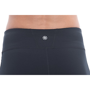 Gaiam Women's Yoga Short Performance Spandex Compression Legging Shorts - Black, X-Small