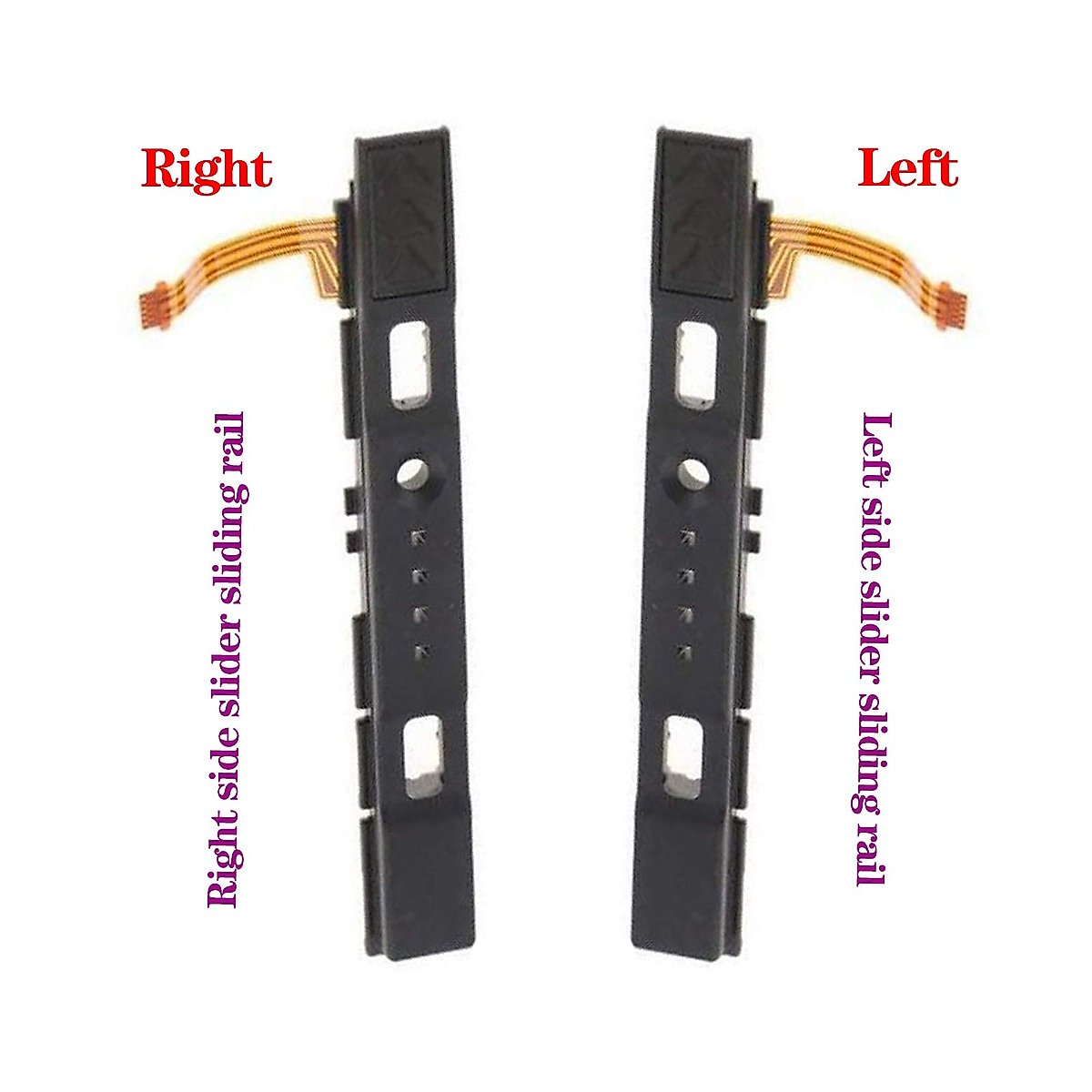 Left, Right LR Slider with Sensor Flex Cable for Switch Joy-Con Controller Flex Cable Retention Parts Replacement (Left + Right)