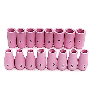Alffun 53pcs TIG Collets Bodies Alumina Cup Assorted Size Fit SR WP 9 20 25 TIG Welding Torch