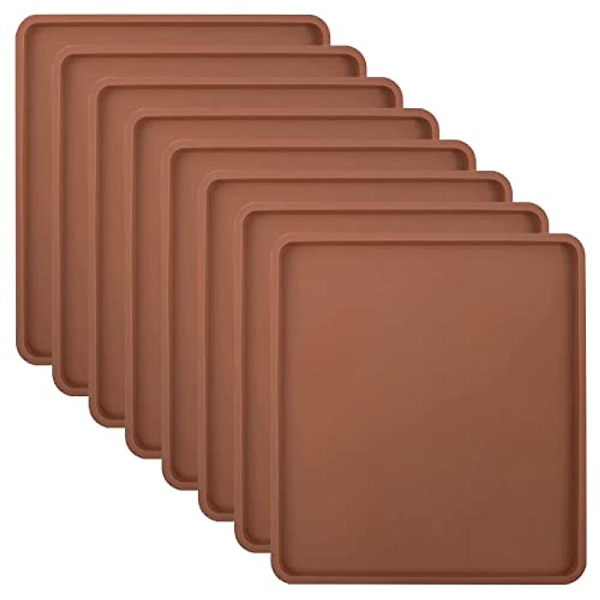 8Pcs Silicone Dehydrator Trays - Nonstick Silicone Drye Mats with Edge , Compatible with Cosori CP267-FD, Multi-purpose Reusable for Jerky, Fruit, Meat, Herbs, Vegetables, Crackers