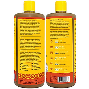 Alaffia Authentic African Black Soap Variety 2-Pack – All-In-One Liquid Soap, Travel-Size Eucalyptus Tea Tree + Full-Size Citrus Ginger Body Wash, Face Wash, Shampoo, Shaving Soap