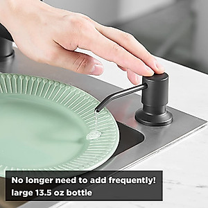 OWOFAN Kitchen Sink Faucet with Soap Dispenser Black Product Bundles
