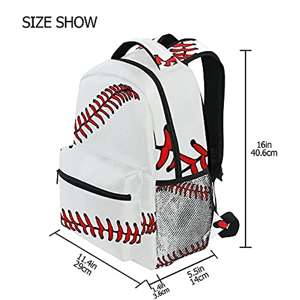 ZOEO Boys School Backpack Baseball Sport Bookbag Bag Hiking Travel Pack for Student 3th 4th 5th Grade Kids with Multiple Pockets Daypack