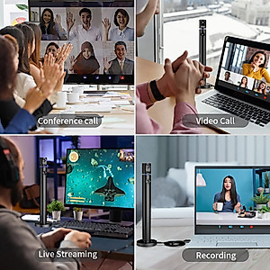 CZUR Halo Streaming Dual Webcam, Professional USB Web Camera 1080P with Microphone, 90° View Computer Camera, Plug & Play, Compatible with Windows/Mac, for Skype/TikTok/YouTube/Yahoo Messenger