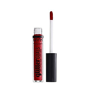 NYX PROFESSIONAL MAKEUP Glitter Goals Liquid Lipstick - Cherry Quartz, Red With Magenta Glitter