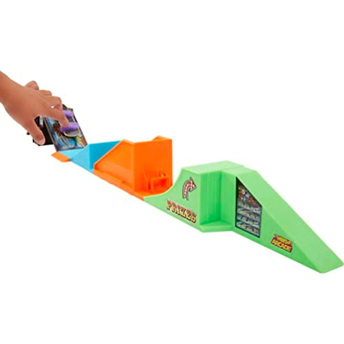 Hot Wheels Skate Arcade Skatepark Playset, Includes Exclusive Tony Hawk-Designed Fingerboard and 1 Pair of Removable Skate Shoes for Kids