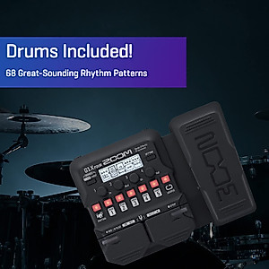 Zoom G1X FOUR Guitar Multi-Effects Processor with Expression Pedal, With 70+ Built-in Effects, Amp Modeling, Looper, Rhythm Section, Tuner, Battery Powered