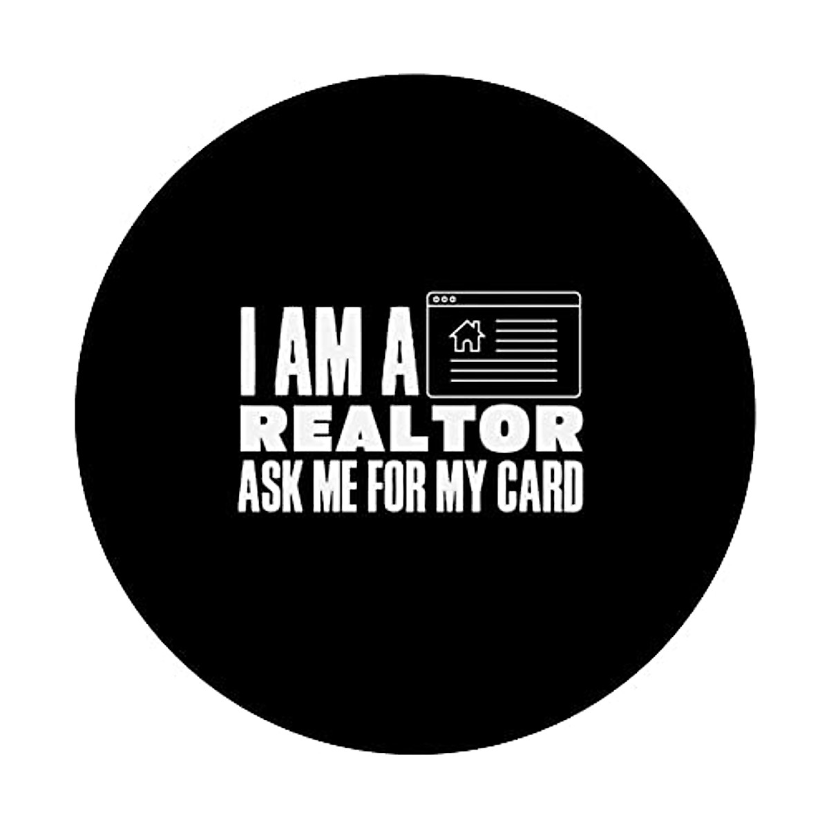 Realtor House Card Real Estate Agent Salesman Rent Broker PopSockets Swappable PopGrip