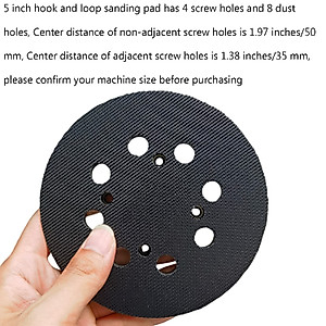 2 Pack 5 Inch 8 Hole Hook and Loop Replacement Sander Pad for DeWalt DWE6423/6423K, DWE6421/6421K, DWE6421-B2, DWE6421-B3, DWE6421-BR, DCW210B Sander Part -DWE64233 & N329079