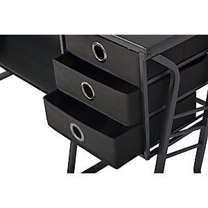 SD Studio Designs 2 Piece Eclipse Ultra Center/Drawing Table with Stool, Angle Adjustable Top, Storage Shelves, and Drawers