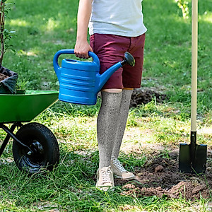 Zhanmai Cut Resistant Leg Sleeves Bite-Proof Protective Leg Sleeves for Welding, Lawn Mowing Guard Safety (Gray, Heel Hole Style)