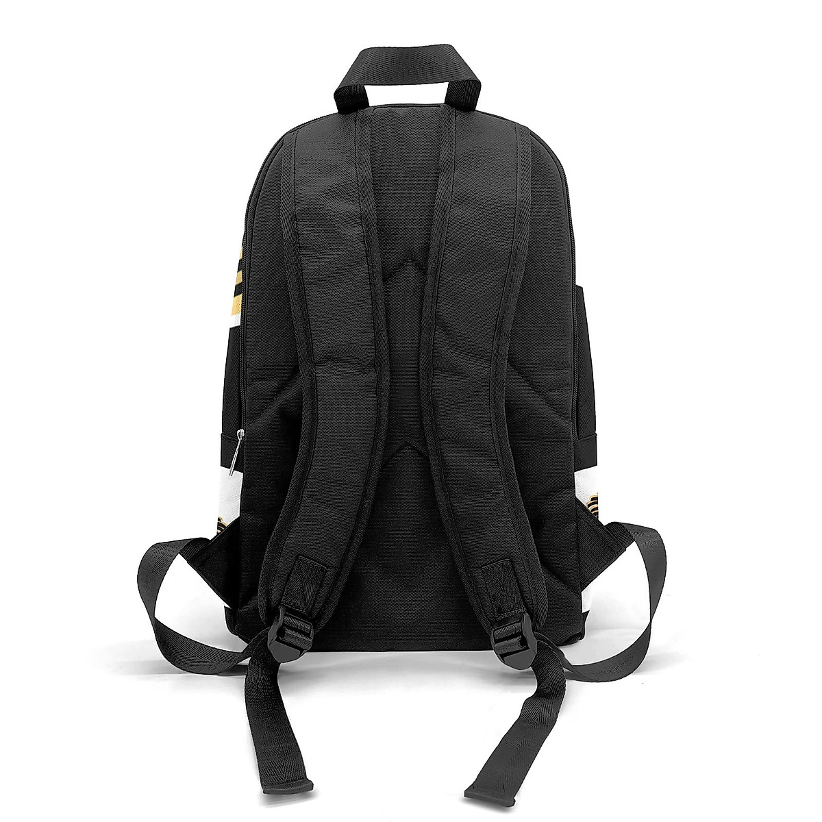 Urcustom Personalized Name Cheerleader Megaphone Cheer Black Backpack Unisex Bookbag for Boy Girl Travel Daypack Bag Purse 17.7 IN