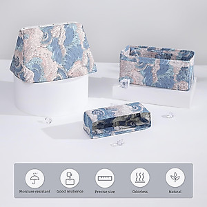 ArcDiary Purse Pillow Shaper Insert, unique pattern handbag shapers, Memory Foam, for Picotin 18/22/26 bags (PC18,Sea and waves)