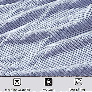 Beautyrest Electric Blanket Luxurious Micro Fleece Ultra Soft Ribbed Textured, Cozy and Snuggly Cover for Cold Weather, Fast Heating, Auto Shut Off, 20 Level Heat Setting Controller, King, Blue