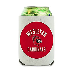 Wesleyan University Cardinals Logo Can Cooler - Drink Sleeve Hugger Collapsible Insulator - Beverage Insulated Holder