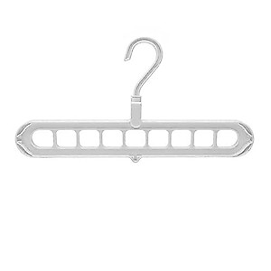 Mllkcao 1pc Multifunction Closet Organizer Magic Space Saving Hangers with 9 Holes, 360° Rotatable Closet Hanger for Clothes Pants