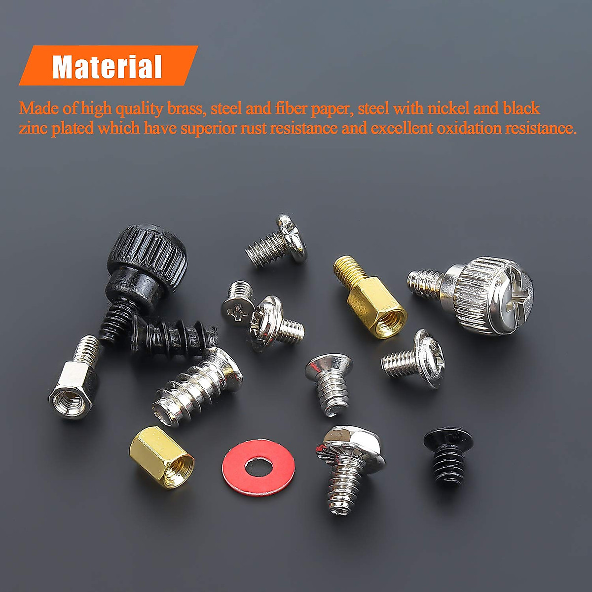 HELIFOUNER 450 Pieces Computer Standoffs Spacer Screws Assortment Kit for Hard Drive Computer Case Motherboard Fan Power Graphics