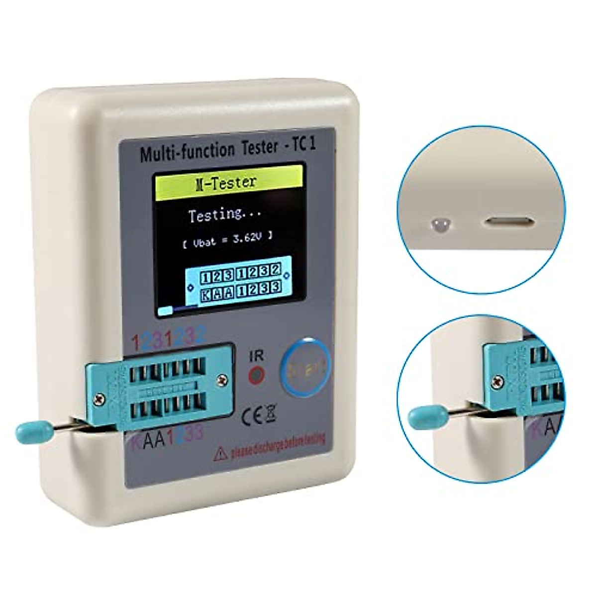 MELIFE Transistor Meter LCR-TC1 Multi-Function Tester 1.8" Full Color ...