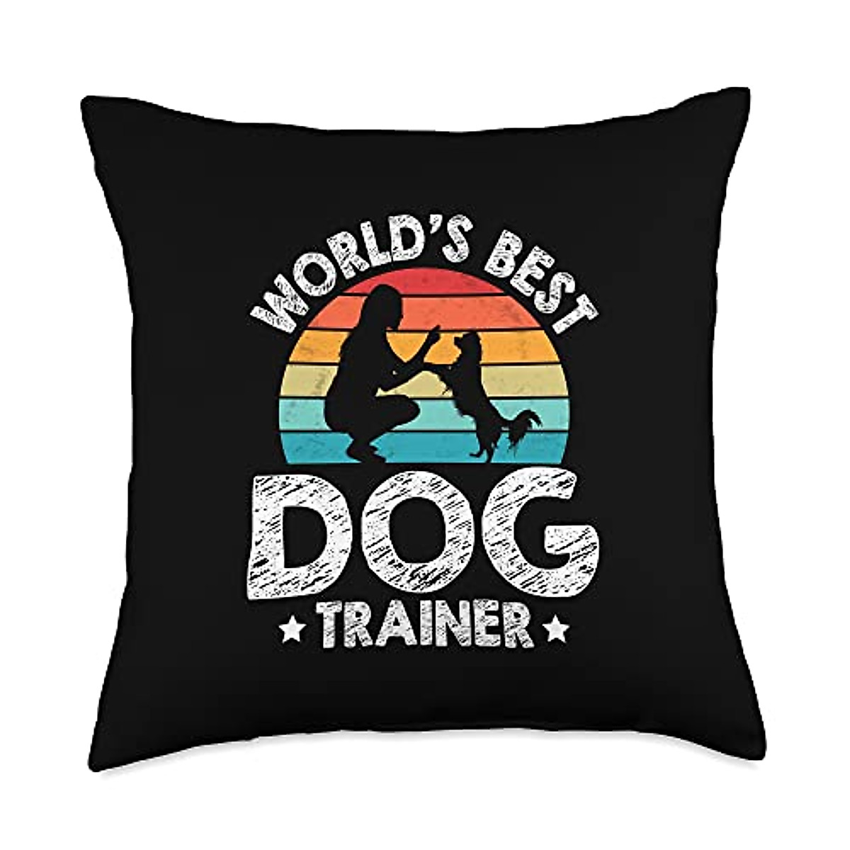 Dog Trainer Gifts & Accessories Training Animal Behaviorist-Dog Trainer Throw Pillow, 18x18, Multicolor