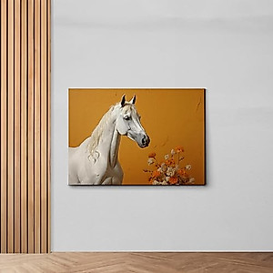 Majestic Black Stallion Galloping In The Clouds, Black Horse On Salt Flats, Canvas Print, Black Horse Print, Black Horse Wall Art