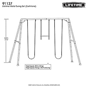 Lifetime Metal Swing Set, Earthtone
