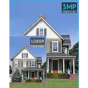 LaView 3MP Wireless Camera for Home/Outdoor Security (2 Pack), 2K Battery Powered WiFi Camera with Night Vision, 270-Day Battery Life, AI Human Detection, 2 Way Audio, Siren, IP66, Works with Alexa
