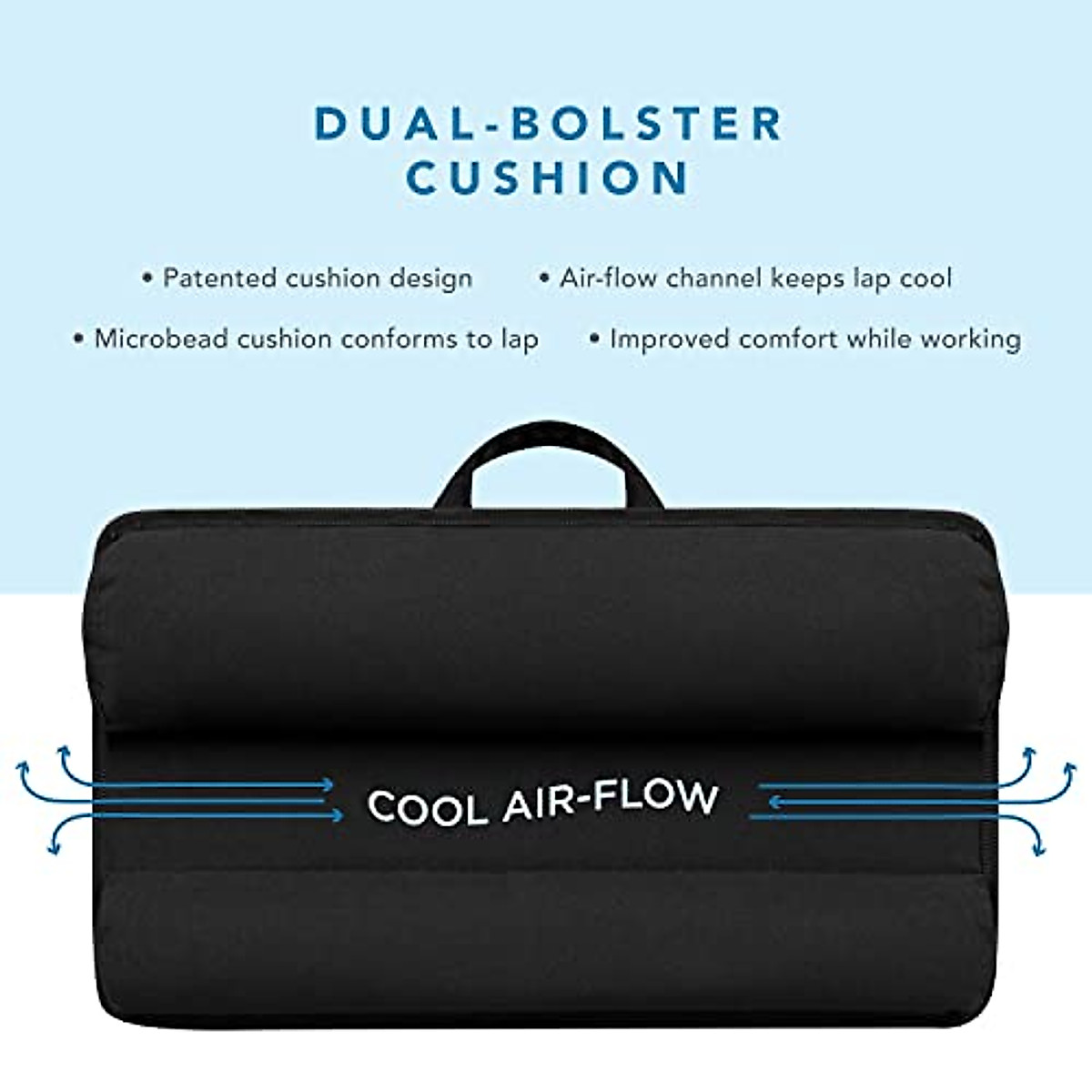 LAPGEAR Home Office Lap Desk with Device Ledge, Mouse Pad, and Phone Holder - White Marble - Fits up to 15.6 Inch Laptops - Style No. 91501