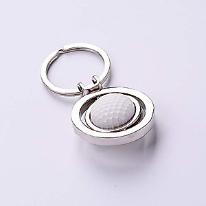 Rotatable 3D Golf Keychain for Men Women Golf Related Gifts for Golf Lover Fans Birthday Christmas Gift for Golf Club Associations Team Party Favors Golfing Accessories