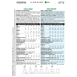 BUTTERICK PATTERNS B3772 Toddler's & Children's Dress, Size 1-2-3