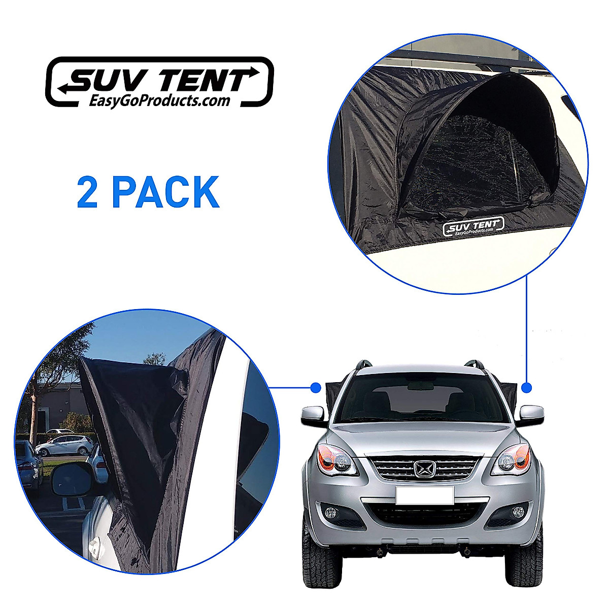 SUV Tent Car Camping Tent Tent Works as Vent, Bug Guard and Sun Screen Canopy - Great Car Camping Accessory