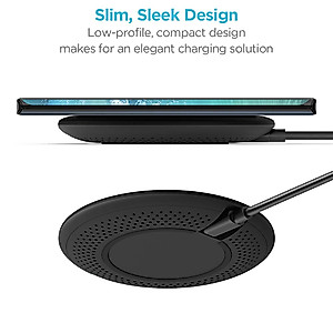 Motorola TurboPower Wireless Charger- 15W Qi Charging pad with 6.6ft Cable and AC Charger for Motorola Edge 2022, Edge+ 2022, Moto Edge Plus 2020/2022, ThinkPhone