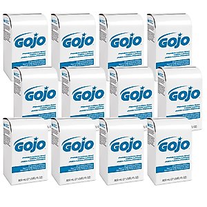 Gojo Premium Lotion Soap, Waterfall Fragrance, 800 mL Lotion Hand Soap Refill 800 Series Bag-In-Box Soap Dispenser (Pack of 12) - 9106-12