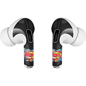 Skinit Decal Audio Skin Compatible with Apple AirPods Pro - Officially Licensed Warner Bros Superman S Shield Design