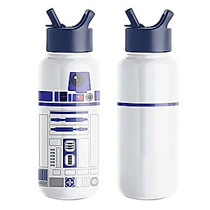 Simple Modern Star Wars R2D2 Water Bottle with Straw Lid Vacuum Insulated Stainless Steel Metal Thermos | Gifts for Women Men Reusable Leak Proof Flask | Summit Collection | 32oz R2D2