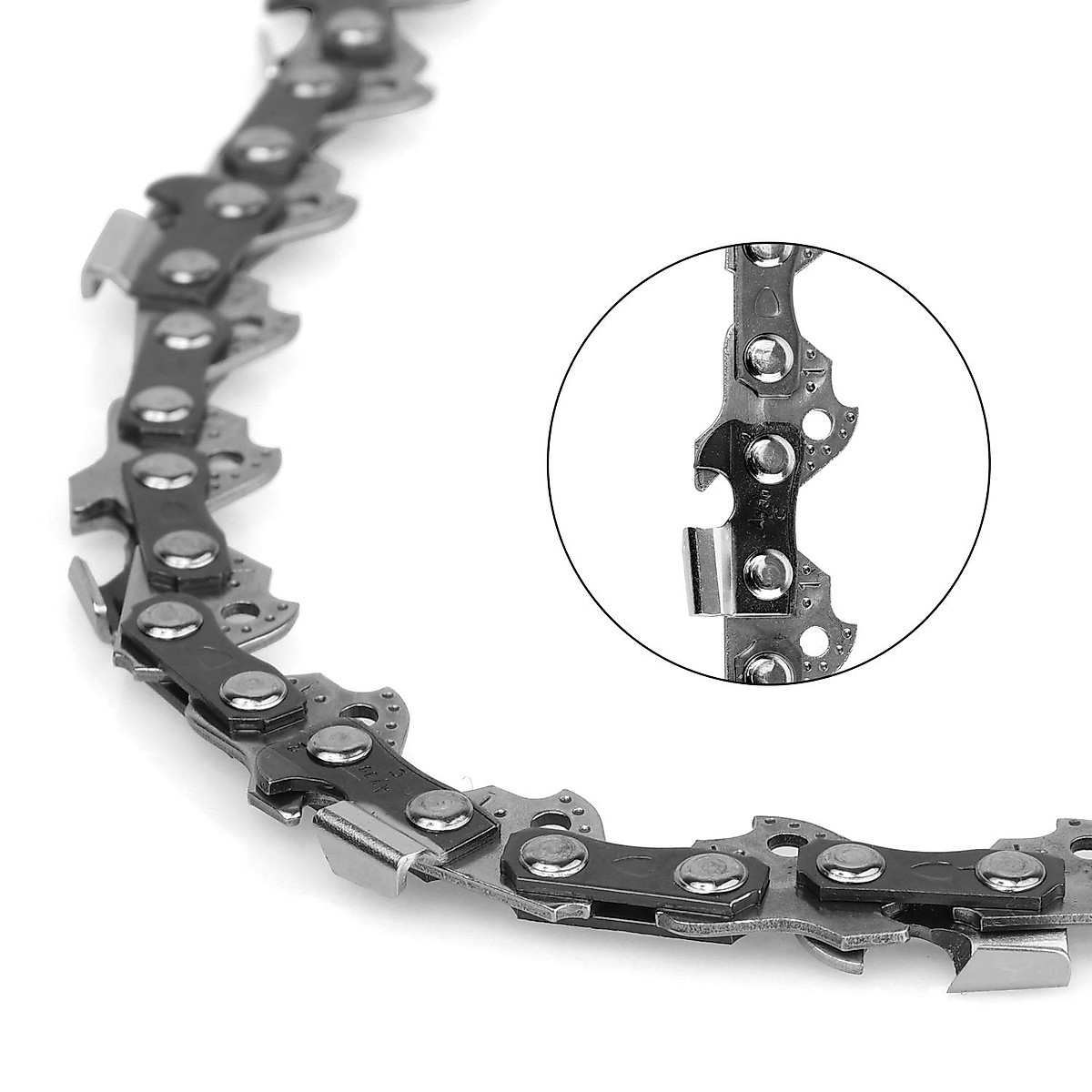 EXCELFU 3 Pack 8 inch Chainsaw Chains 3/8 LP .050 Inch 33 Drive Links Compatible for Chicago, Earthwise, Greenworks and More