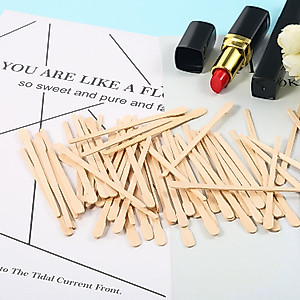 Bememo 500 Pieces Wax Sticks for Hair Removal, Small Wax Spatulas Applicator Wood Craft Sticks for Eyebrow, Lip, Nose Waxing