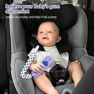 Chuya Silicone Baby Teething Toy Remote Control Shape Chew Toy for Babies 3-6 Months 3-24 Months, Teether Relief Baby Toys for Infants TV BPA Free(Purple)