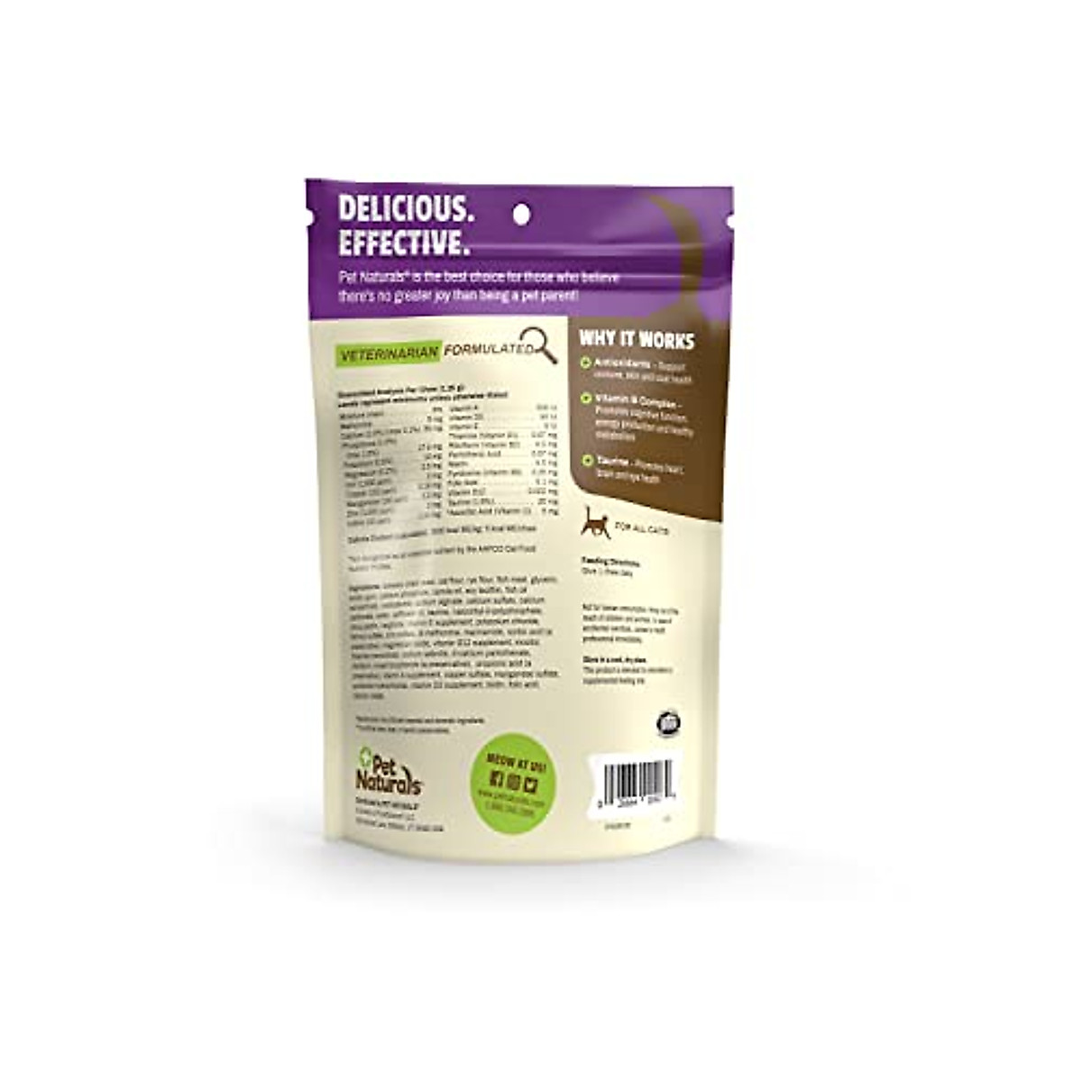 Pet Naturals Daily Multivitamin for Cats with Biotin, Taurine and Arginine, 30 Fish Flavored Chews