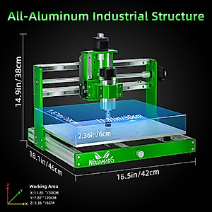 FoxAlien x WoodMads WM-3020 CNC Router for Metal Caving, 300W Spindle Linear Rails and Ball Screws 3-axis Milling Engraving Machine for Aluminum Copper Wood Acrylic