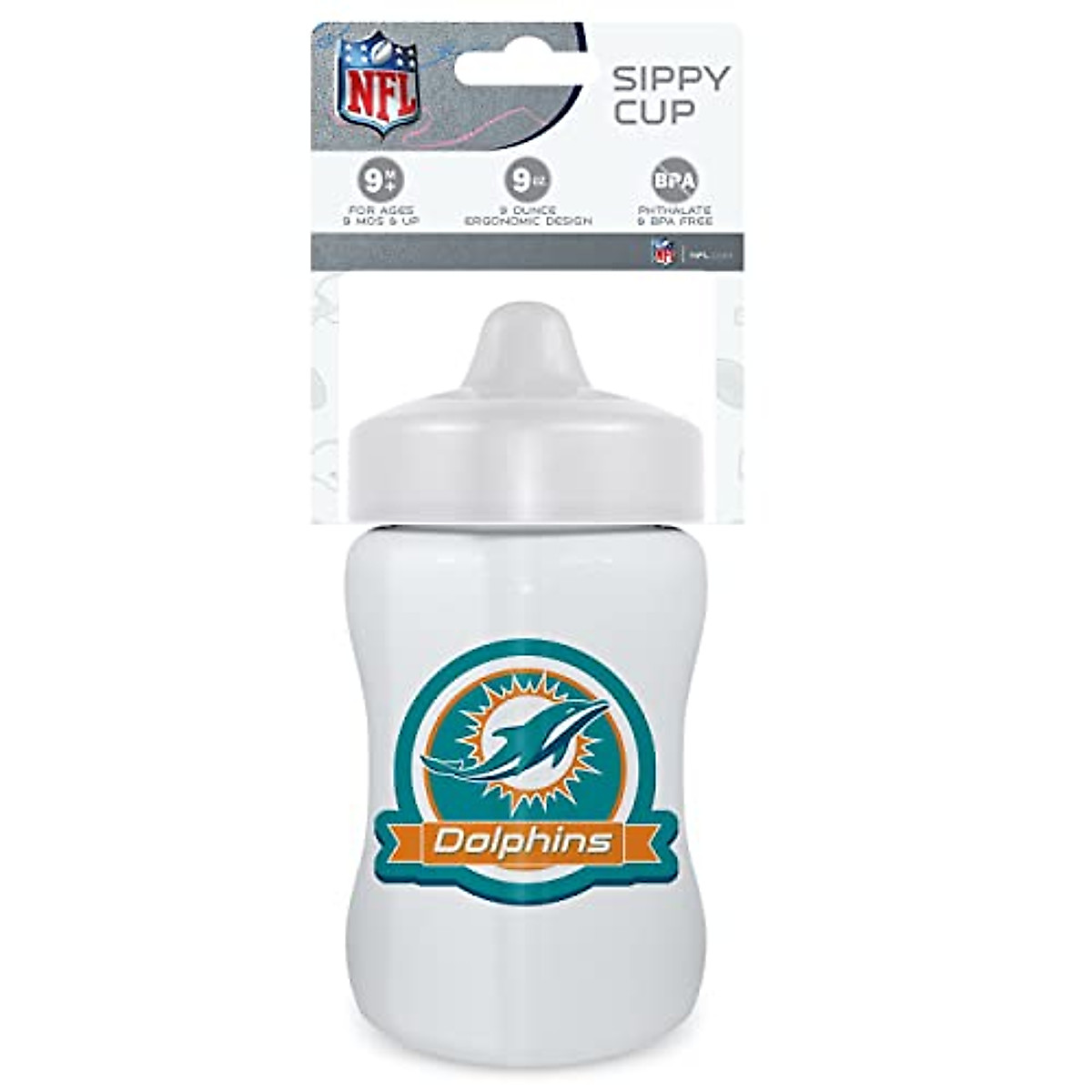 BabyFanatic Sippy Cup - NFL Miami Dolphins - Officially Licensed Toddler & Baby Cup