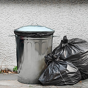 Plexon 13-Gallon Galvanized Steel Round Trash Can with Lid