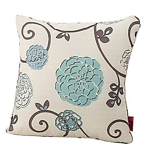 Christopher Knight Home Ippolito Fabric Pillows, 2-Pcs Set, White and Blue Floral