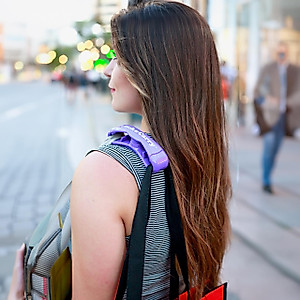 Click & Carry Grocery Bag Carrier, 2 Pack, Fuchsia - As seen on Shark Tank, Soft Cushion Grip, Hands Free Grocery Bag Carrier, Plastic Bag Holder, Haul Sports Gear, Click and Carry with Ease