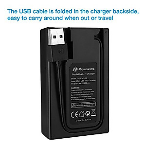 Powerextra 2 x EN-EL14 EN-EL14a Battery & Dual LCD Charger Compatible with Nikon D3100 D3200 D3300 D3400 D3500 D5100 D5200 D5300 D5500 D5600 DF Coolpix P7000 P7100 P7700 P7800 Cameras